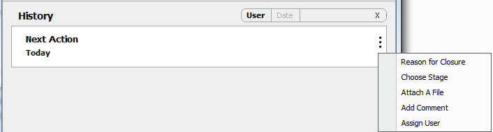 Using the Case's History Panel