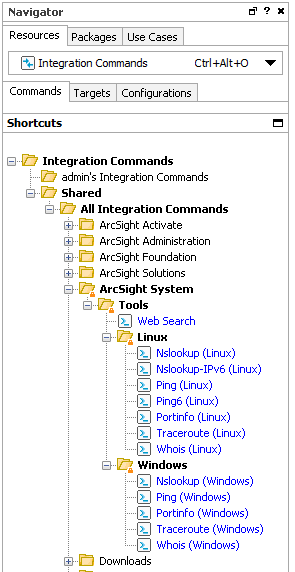 Navigating to Integration Command Resources