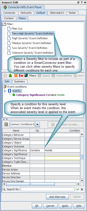 Setting Special Severity Levels