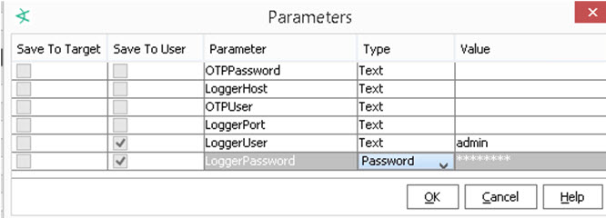 Entering/Saving Command Parameters at Runtime
