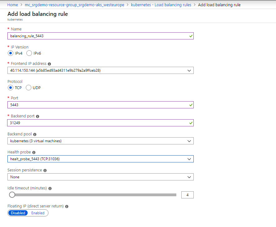 Configuring the Load Balancer