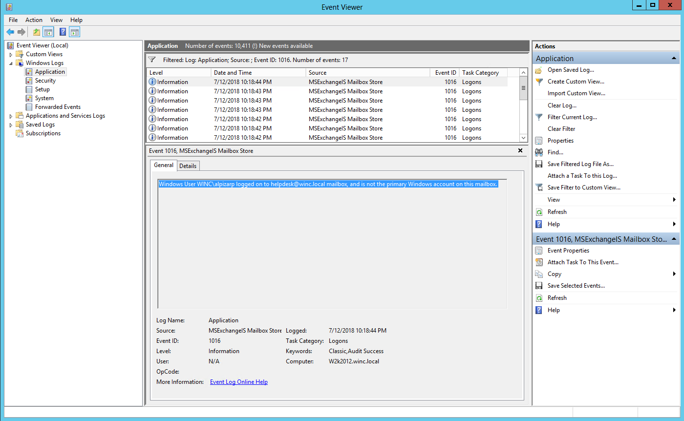 Microsoft Exchange Mailbox Store