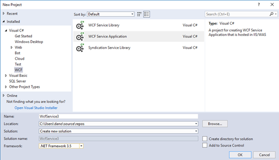 Add a web service to a Visual Studio project