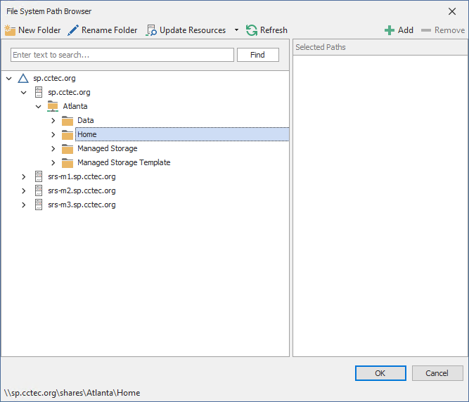 Setting Target Paths