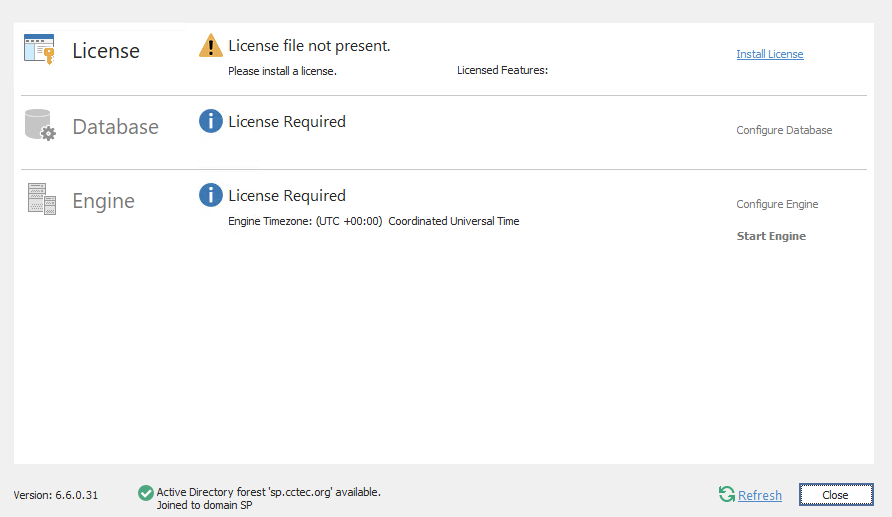 Installing the Engine