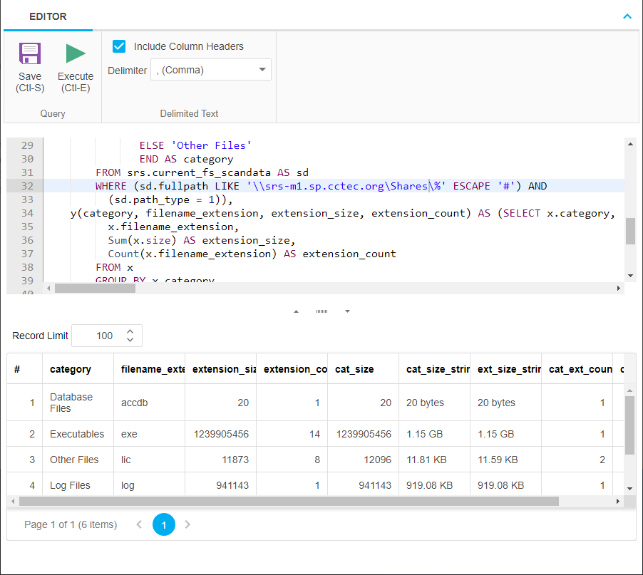 Custom Query Reports