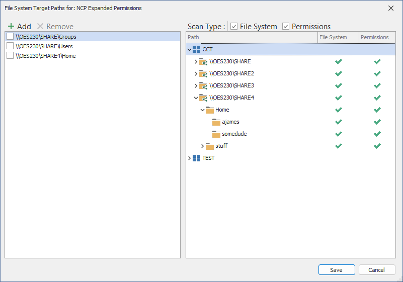 File System Paths Selector