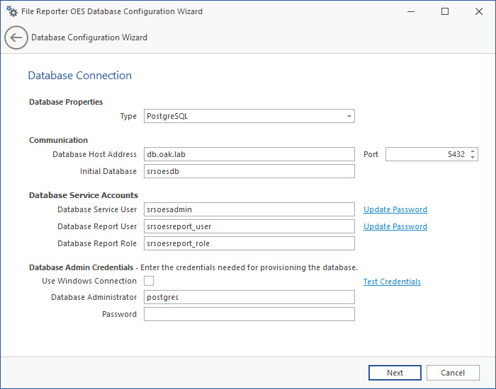 Configuring the Database