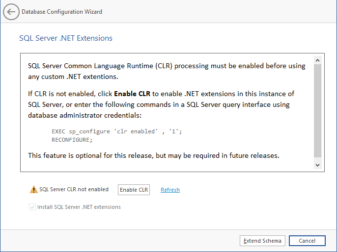 Configuring the Database