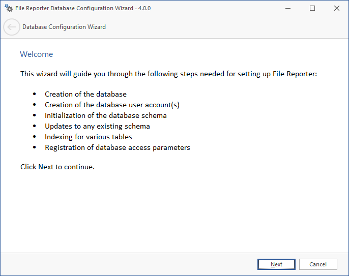 Configuring the Database