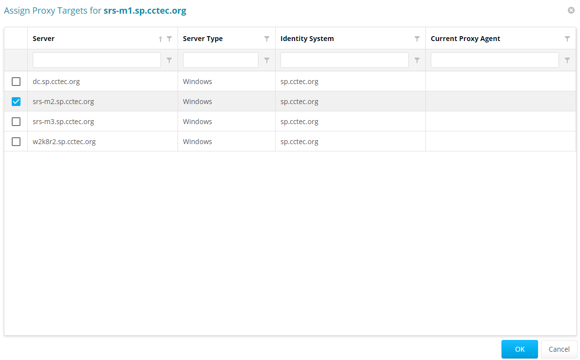Assigning Proxy Targets