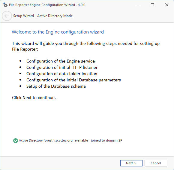 Configuring the Engine