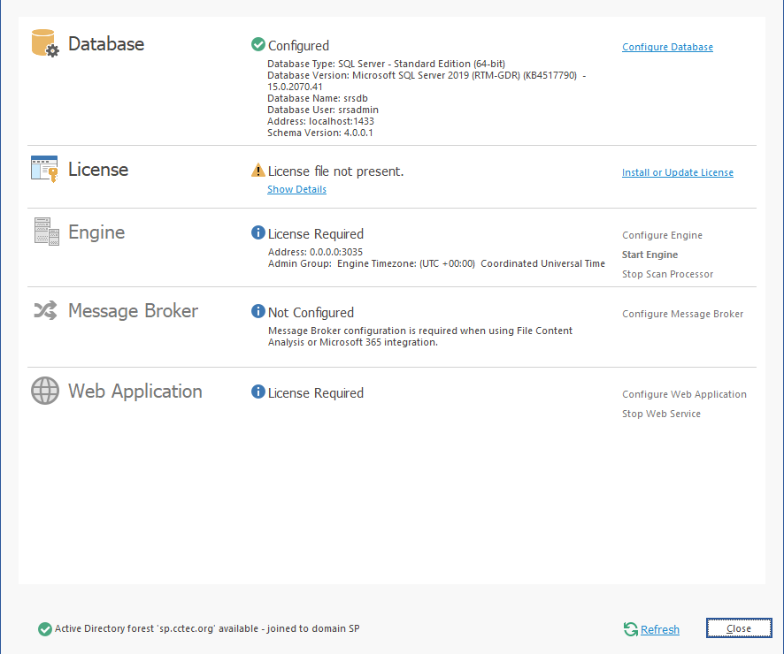 Installing the Engine