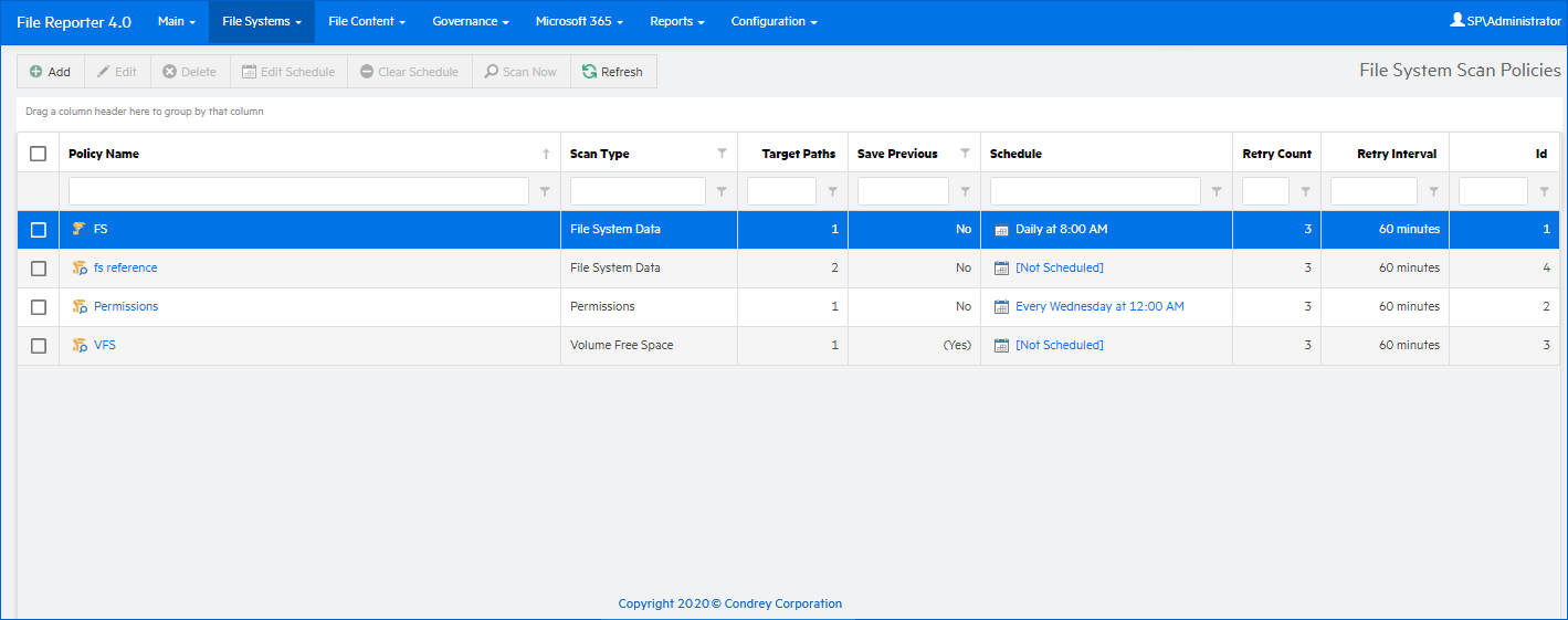 Scan Policies Micro Focus File Reporter 41 Administration Guide