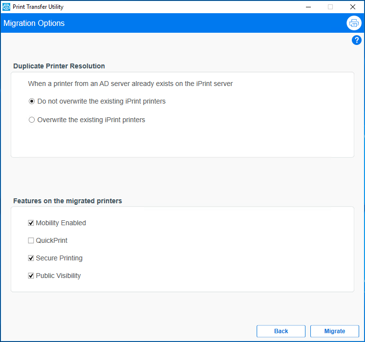 Migrating Printers - OpenText iPrint Appliance 23.4 Administration Guide
