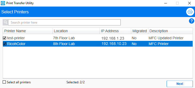 Migrating Printers - OpenText iPrint Appliance 23.4 Administration Guide