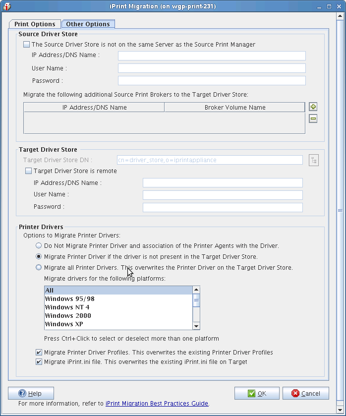 Migrating Printers - OpenText iPrint Appliance Administration Guide