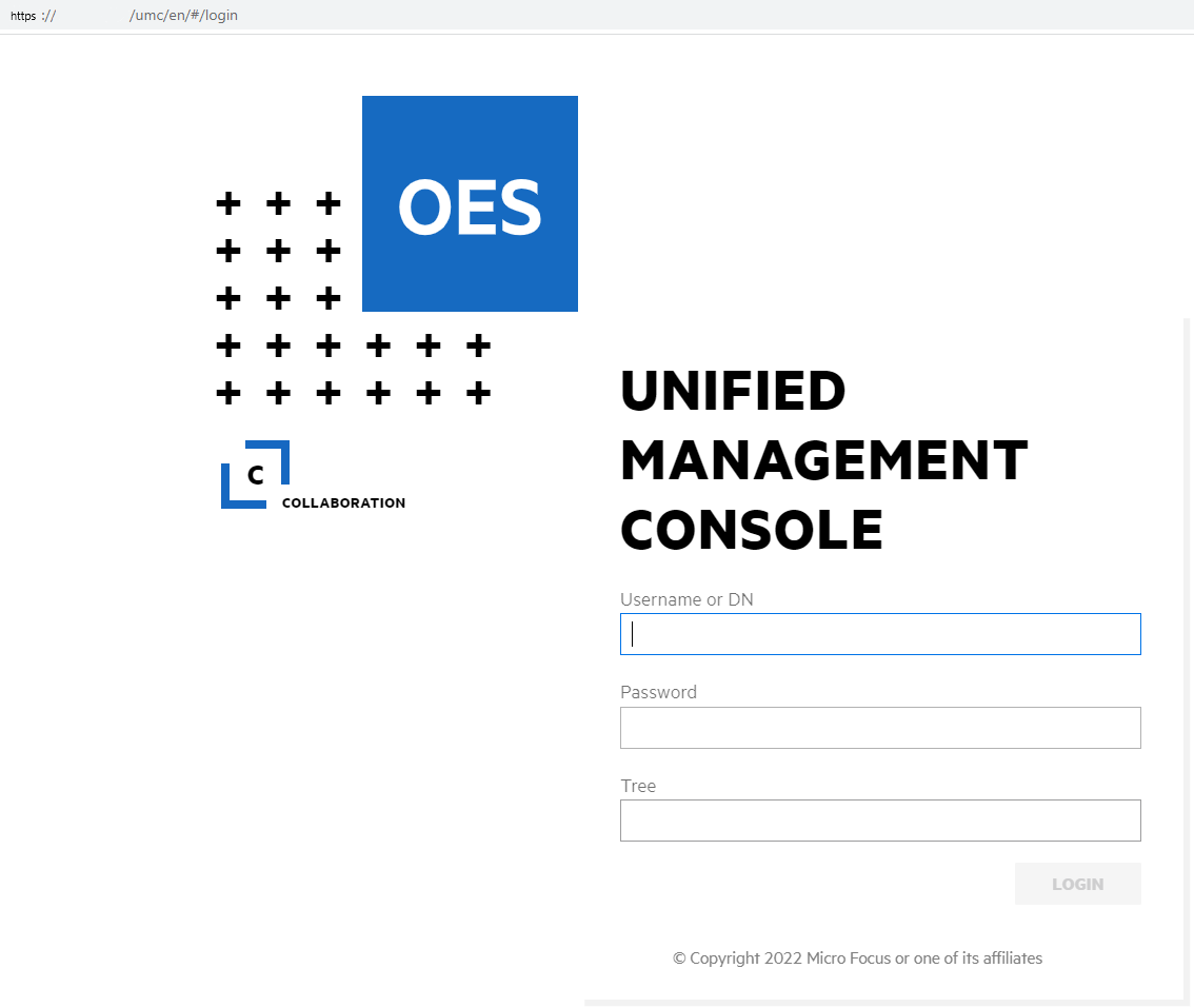 How to access UMC? - OES 2023 Unified Management Console